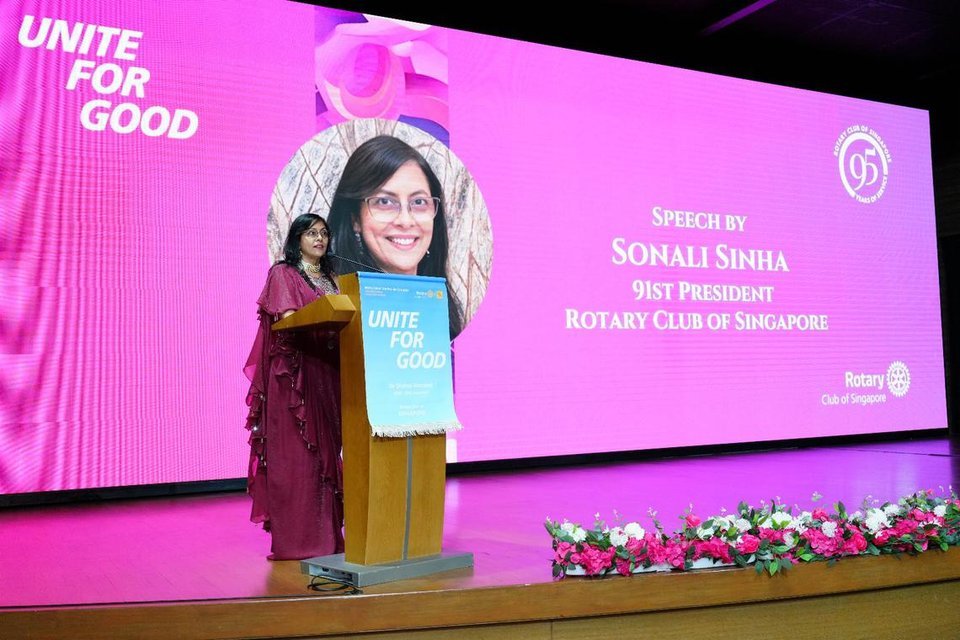 Sonali Sinha Becomes First Indian President of Rotary Club of Singapore